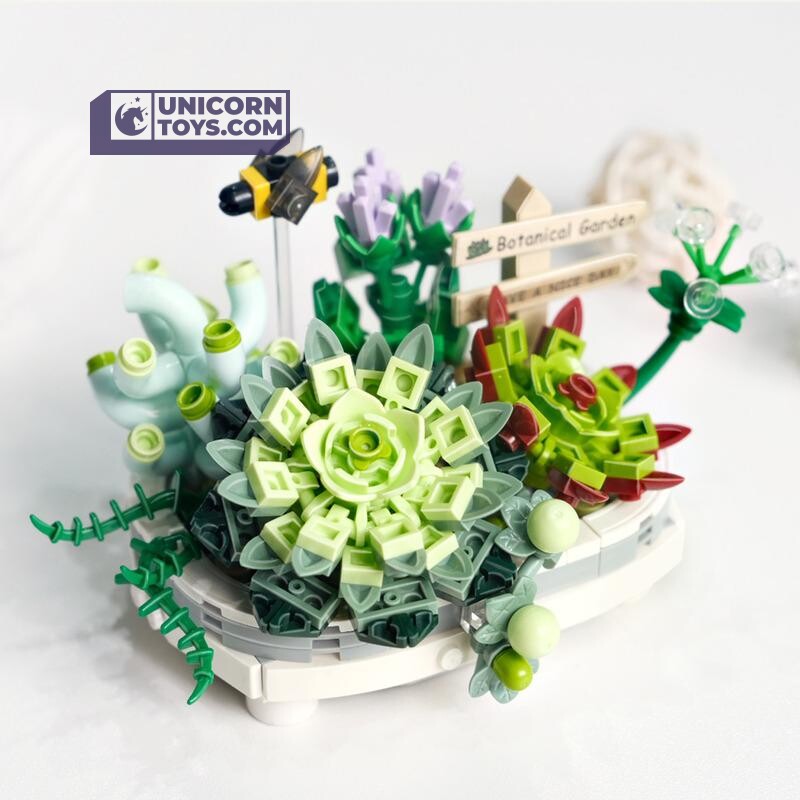 LOZ 1660 Potted Succulent Plants Eternal Plant Pot Set for Ages 10 ...