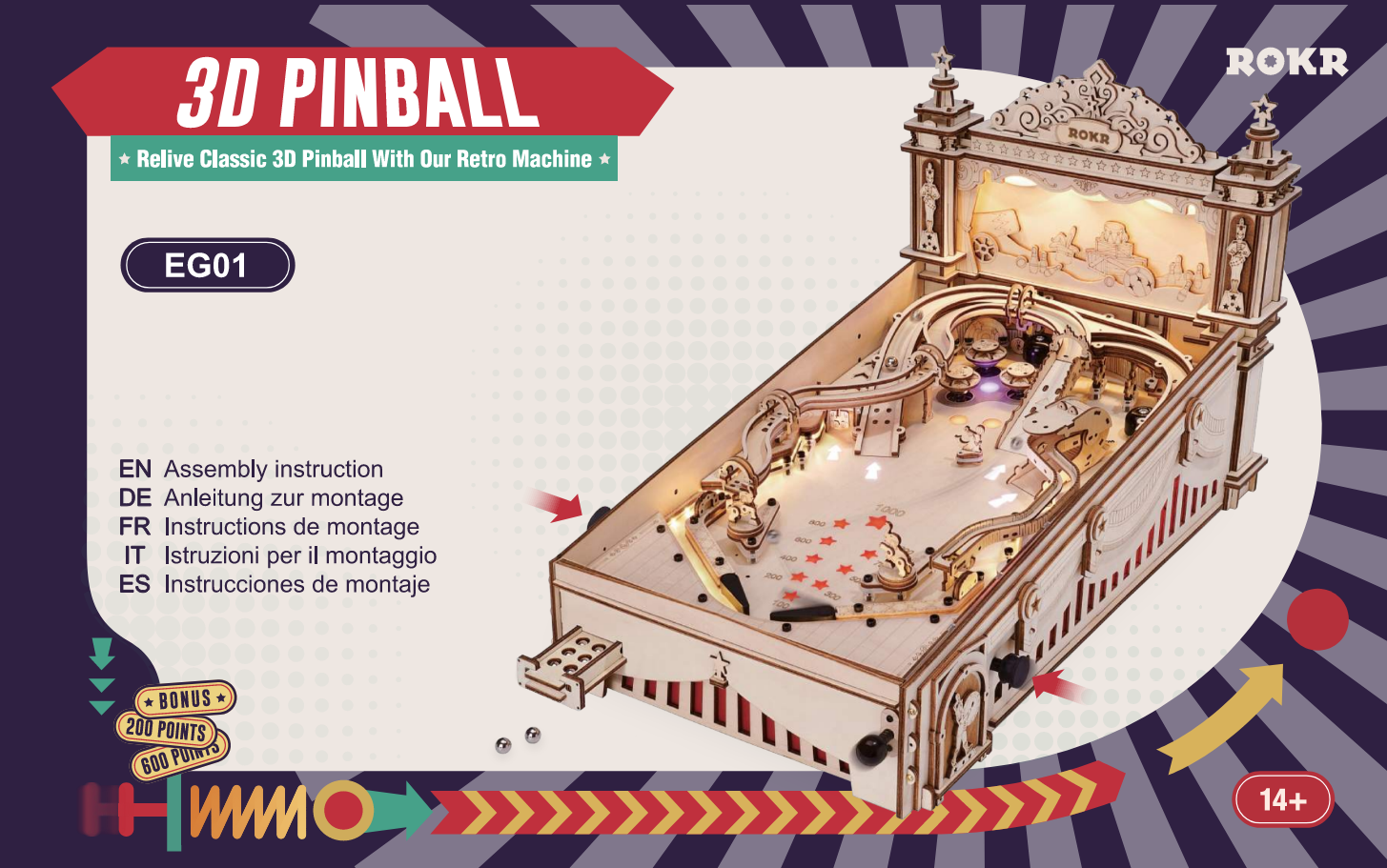 EG01 - ROKR Pinball Machine Manual – Unicorn Enterprises Corp.