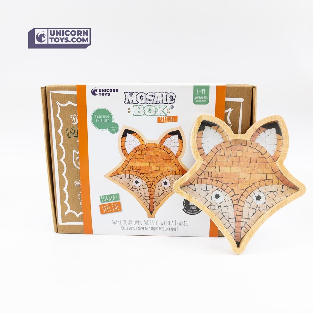 Fox Face Mosaic Box | Natural Stone Mosaic Art DIY Kit – Unicorn ...