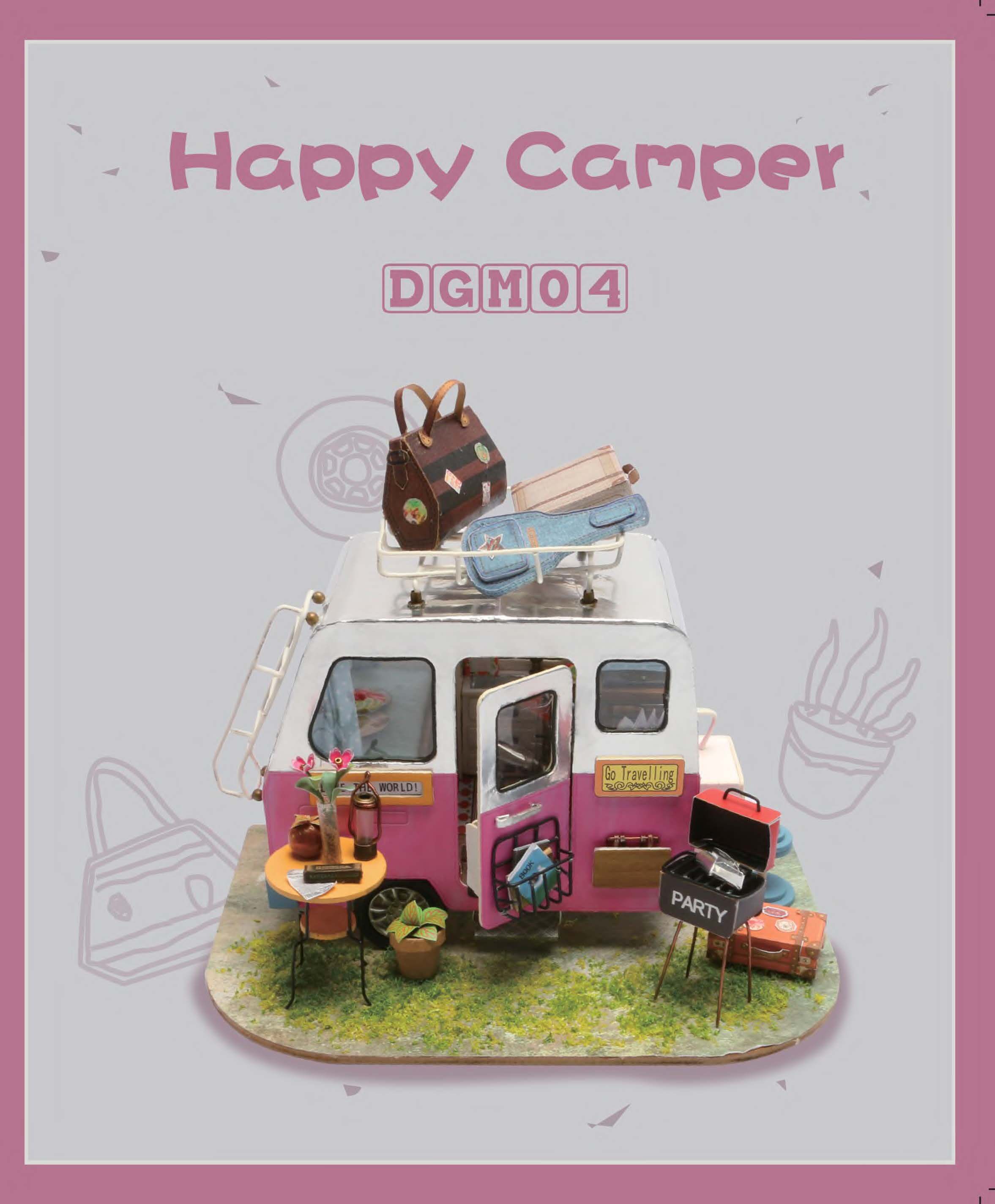 Happy Camper DGM04 Robotime Rolife Miniatures Dollhouse Manual ...