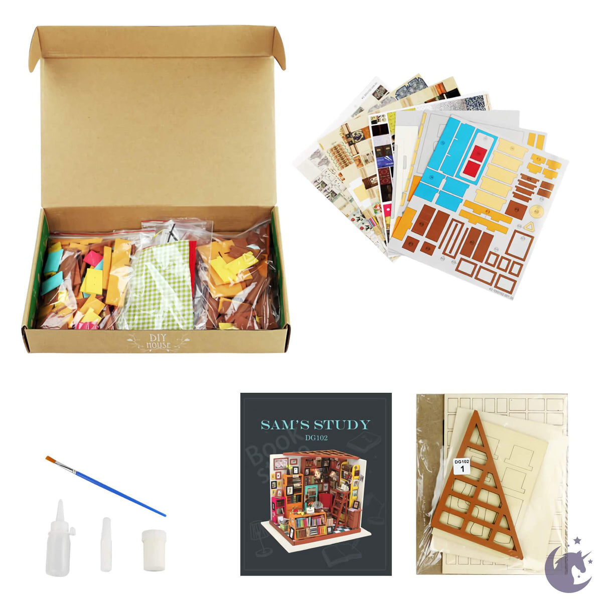 Canada Robotime Rolife DIY Miniatures Dollhouse Diorama – Unicorn ...