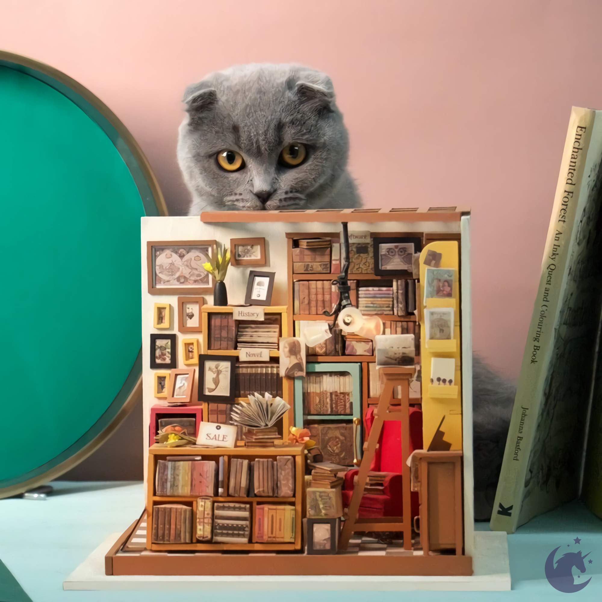 Canada Robotime Rolife Sam's Study DIY Miniature Dollhouse Kit DG102 ...