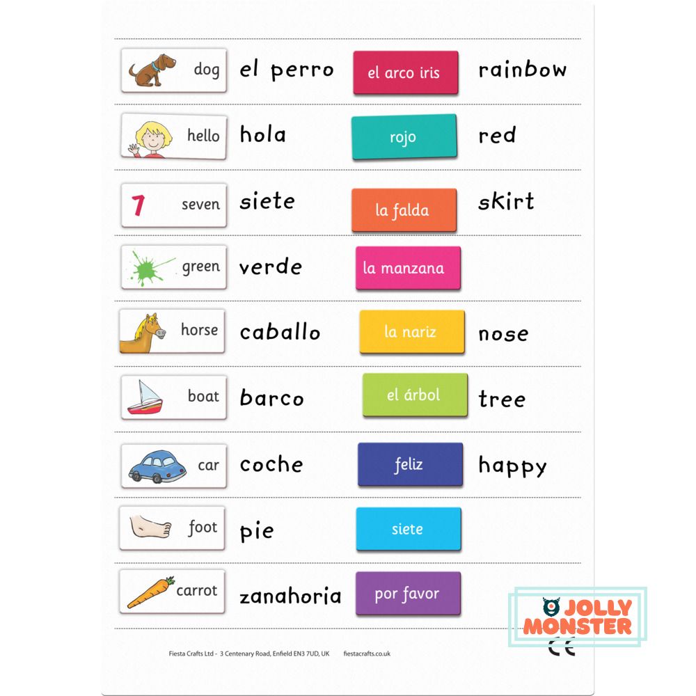Magnetic - Spanish Words – Unicorn Enterprises Corp.