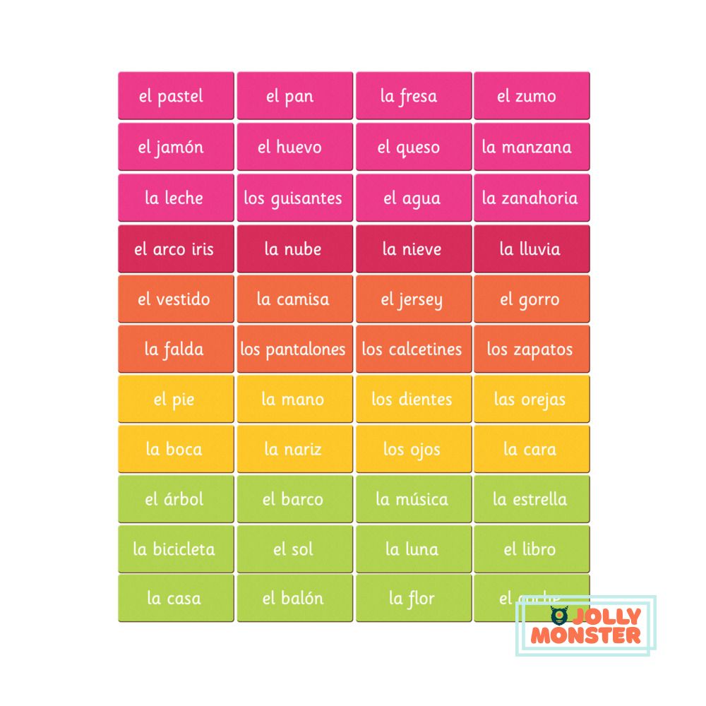 Magnetic - Spanish Words – Unicorn Enterprises Corp.