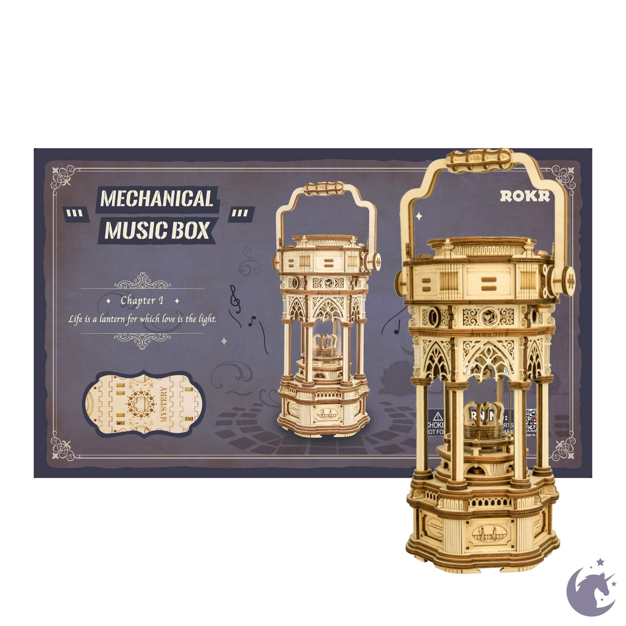 Canada Robotime ROKR Victorian Lantern DIY Mechanical Music Box AMK61 ...